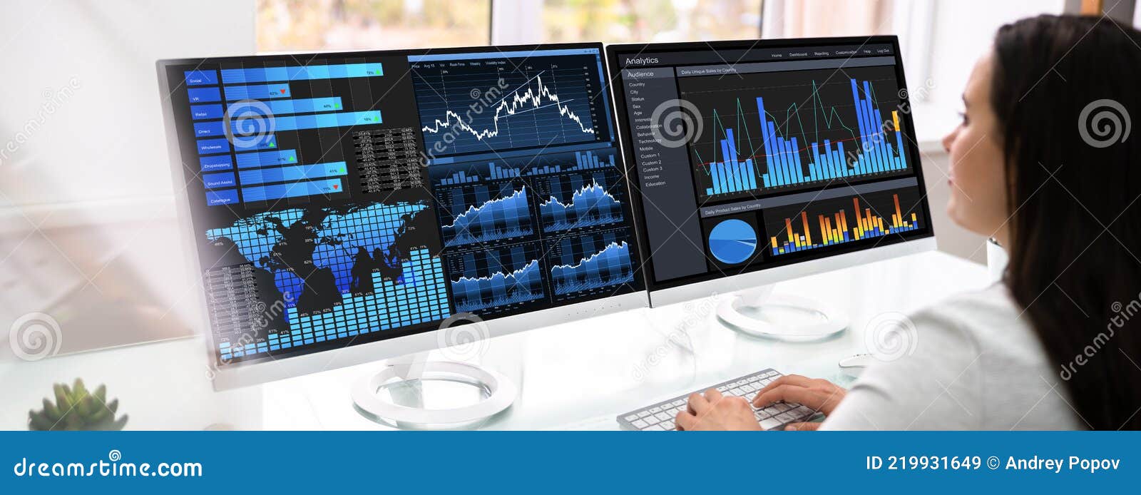 Predictive Financial Analytics KPI Dashboard Data Stock Image - Image ...