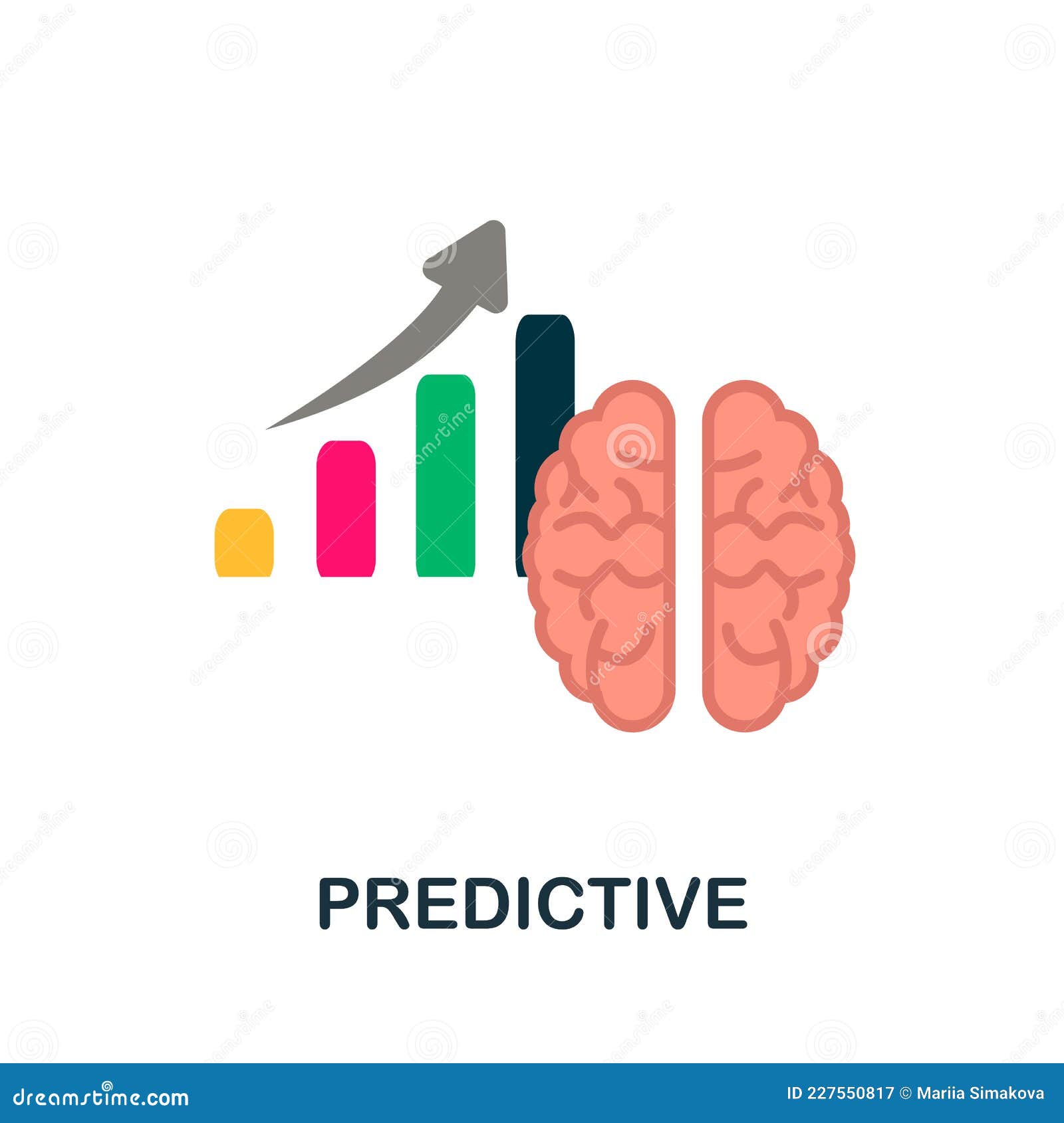 Predictive Icon. Flat Sign Element from Data Analytics Collection ...
