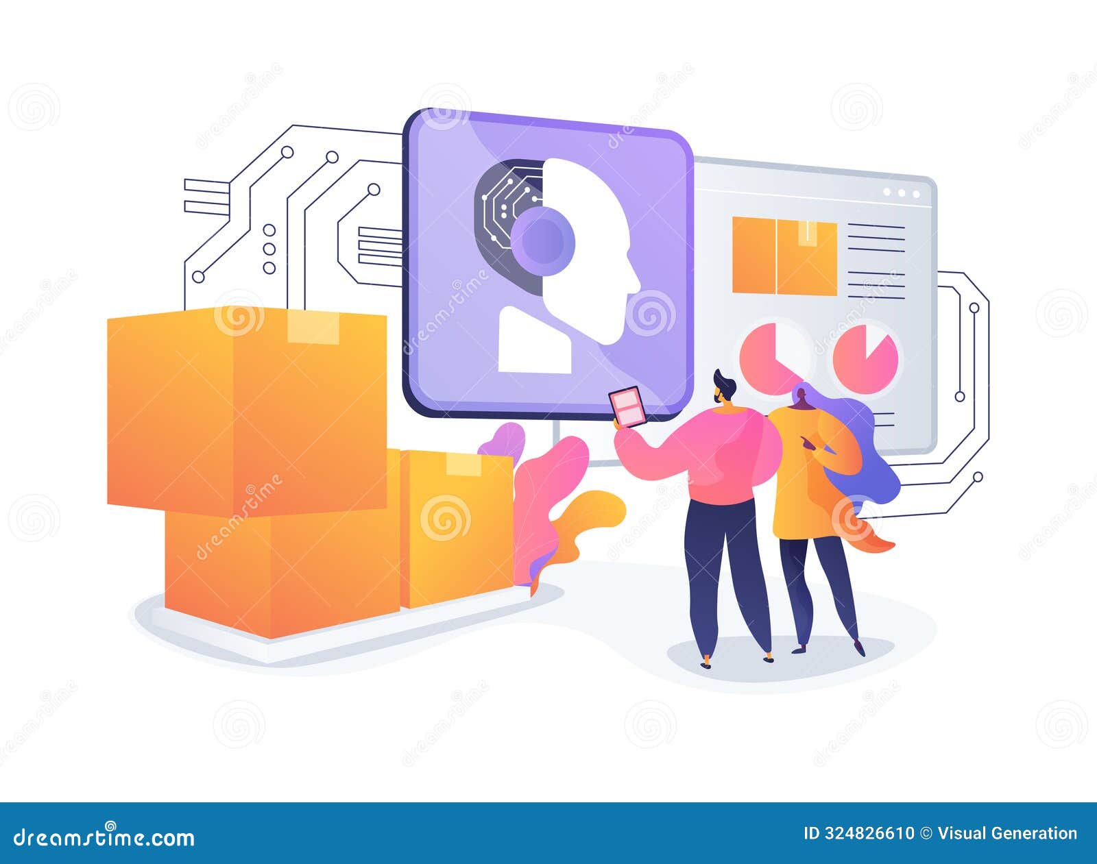 Predictive Inventory Analytics with AI Abstract Concept Vector ...