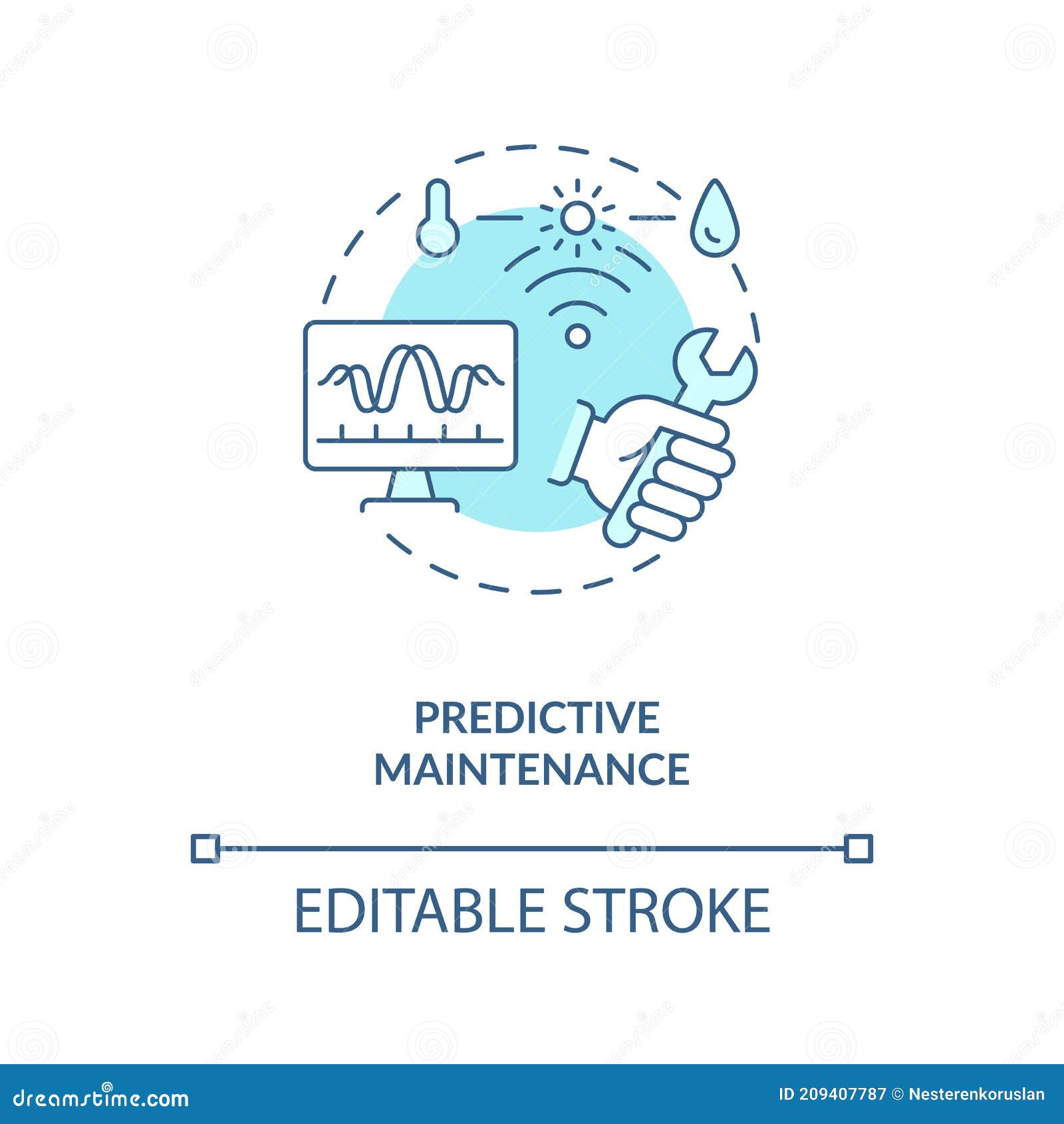 Predictive Maintenance Concept Icon Stock Vector - Illustration of ...