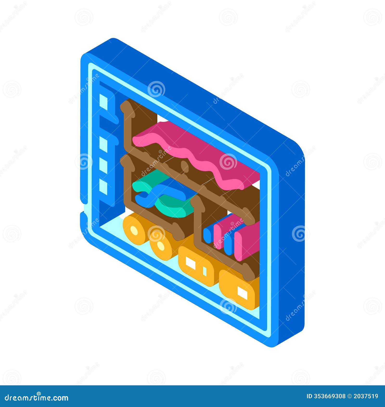 Predictive Maintenance Dashboard Industry 4 Isometric Icon Vector ...