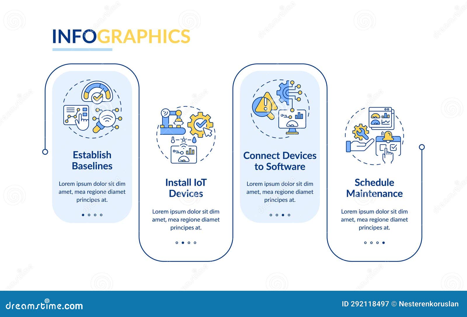 Predictive Maintenance Layout with Creative Icon Concept Stock Vector ...