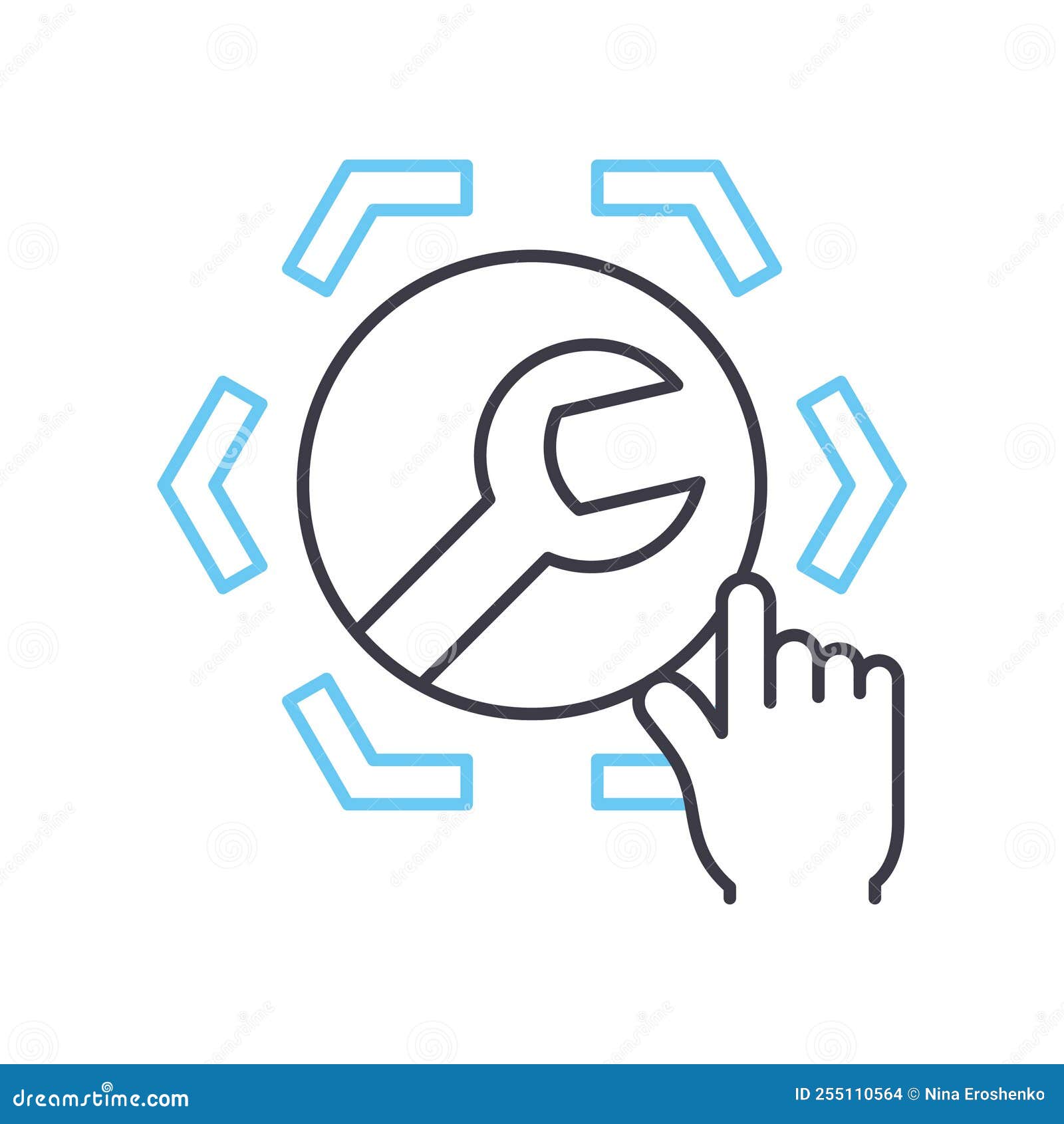 Predictive Maintenance Line Icon, Outline Symbol, Vector Illustration ...