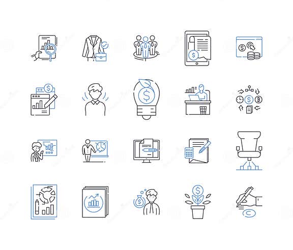 Predictive Modeling Line Icons Collection. Forecasting, Analysis ...