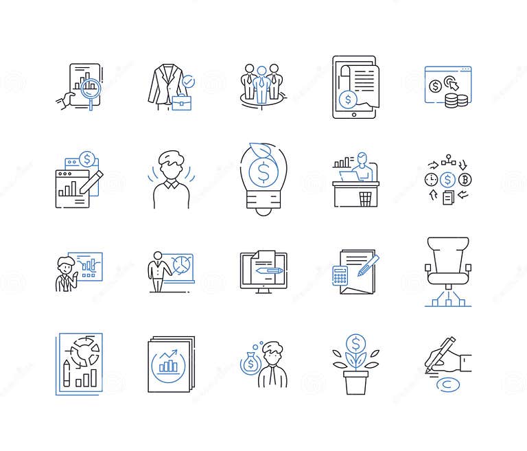 Predictive Modeling Line Icons Collection. Forecasting, Analysis, Algorithms, Machine Learning ...