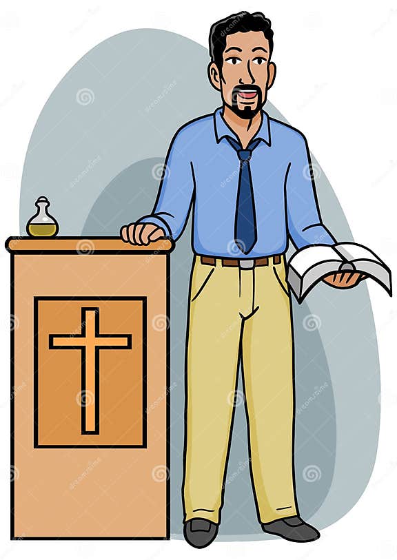 Prediger-Podium vektor abbildung. Illustration von prediger - 17236081