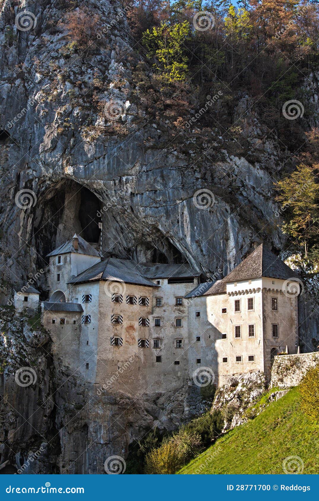 Predjama Castle stock photo. Image of landscape, postojna - 28771700