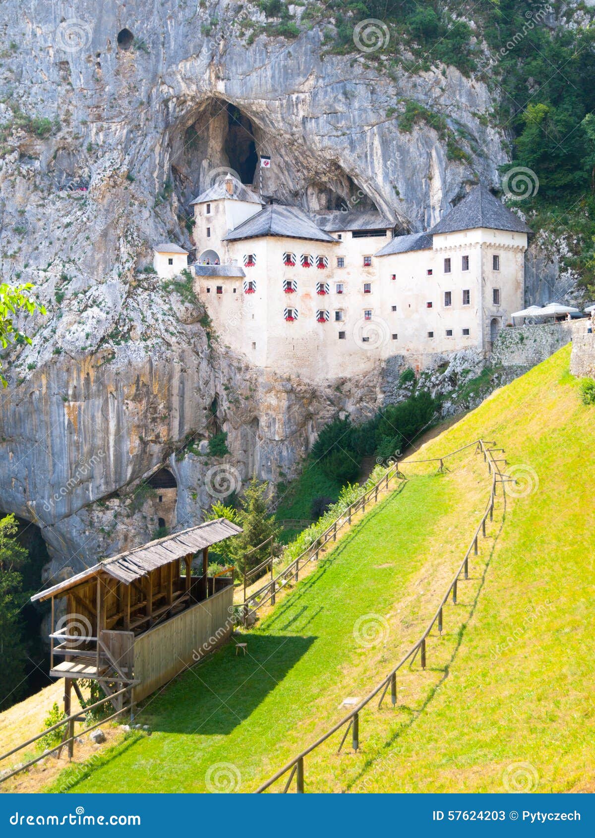 Predjama Castle stock image. Image of ancient, mountain - 57624203