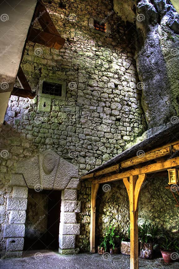 Predjama castle interior stock photo. Image of military - 6208462