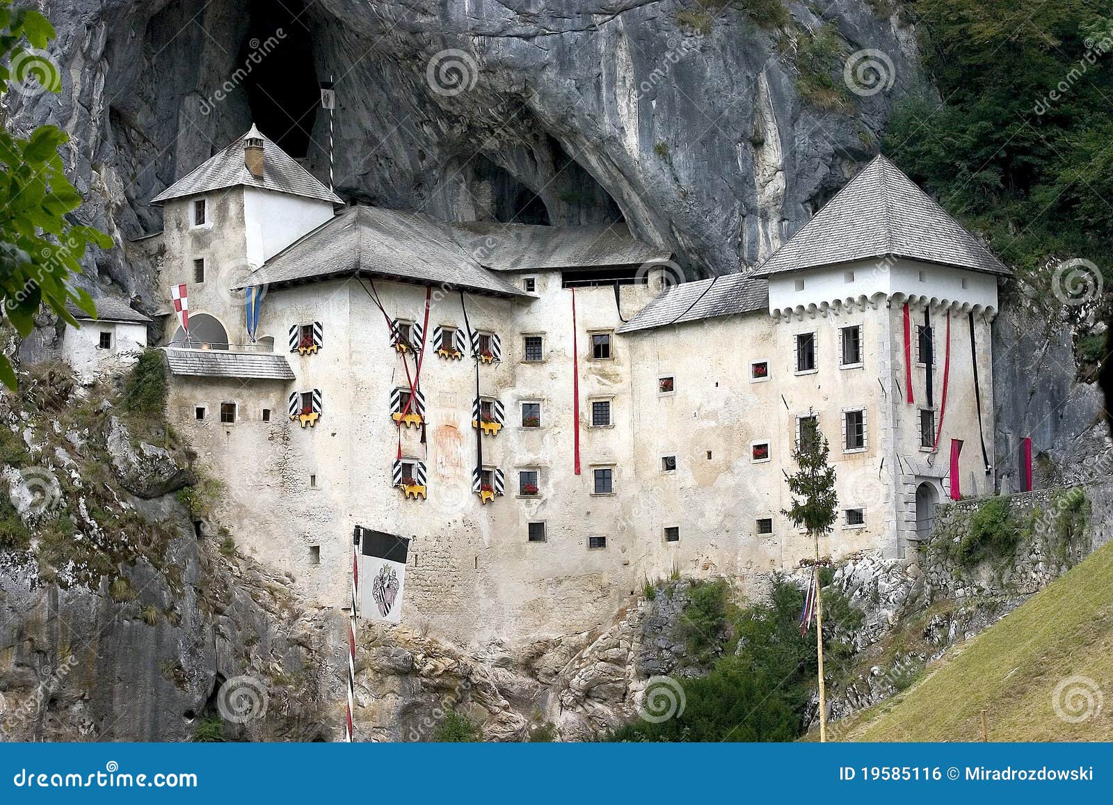 Predjama Castle in Slovenia Stock Photo - Image of landscape ...