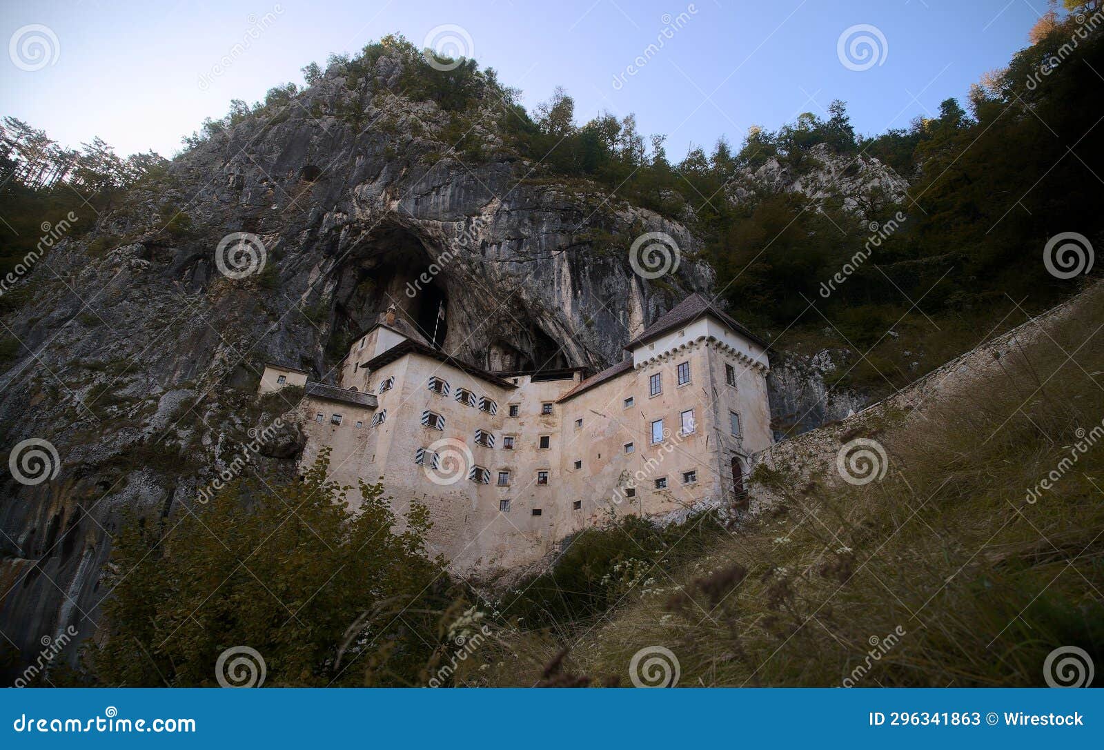 Predjama Cave Castle in Slovenia. Stock Image - Image of sightseeing ...