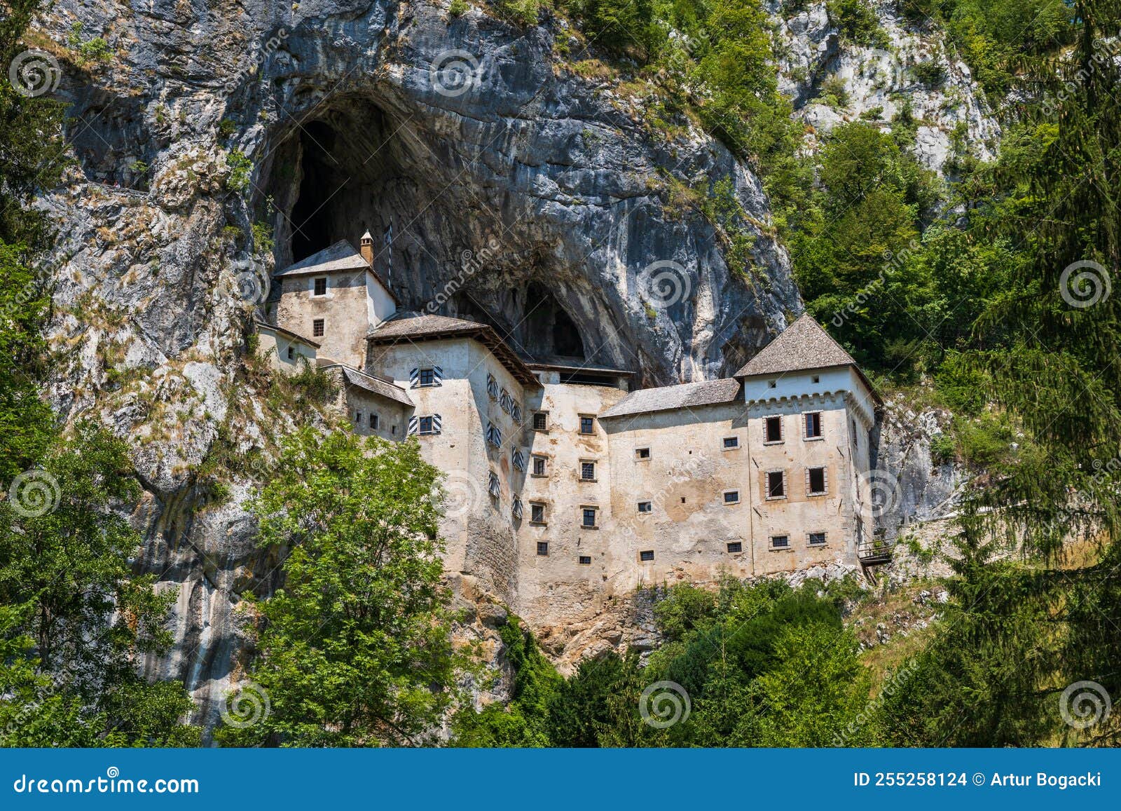 Predjama Cave Castle in Slovenia Stock Photo - Image of historic ...