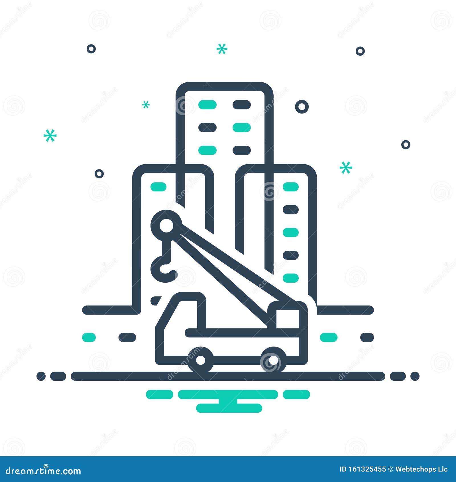 Mix Icon for Prefab, Architectural and Cityscape Stock Vector ...