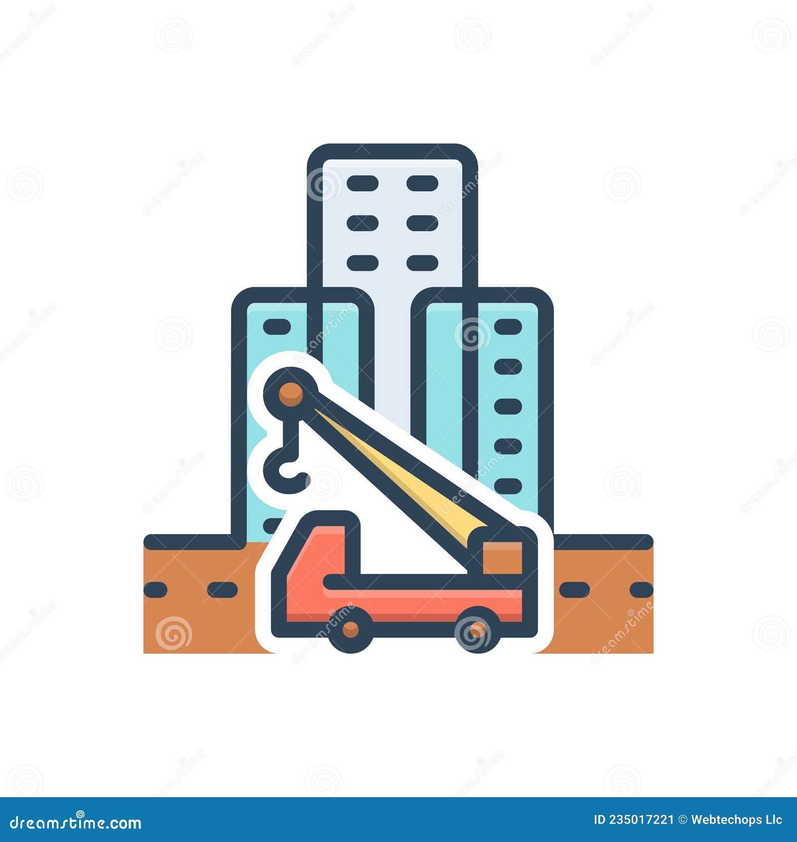 Color Illustration Icon for Prefab, Cityscape and Craned Stock ...