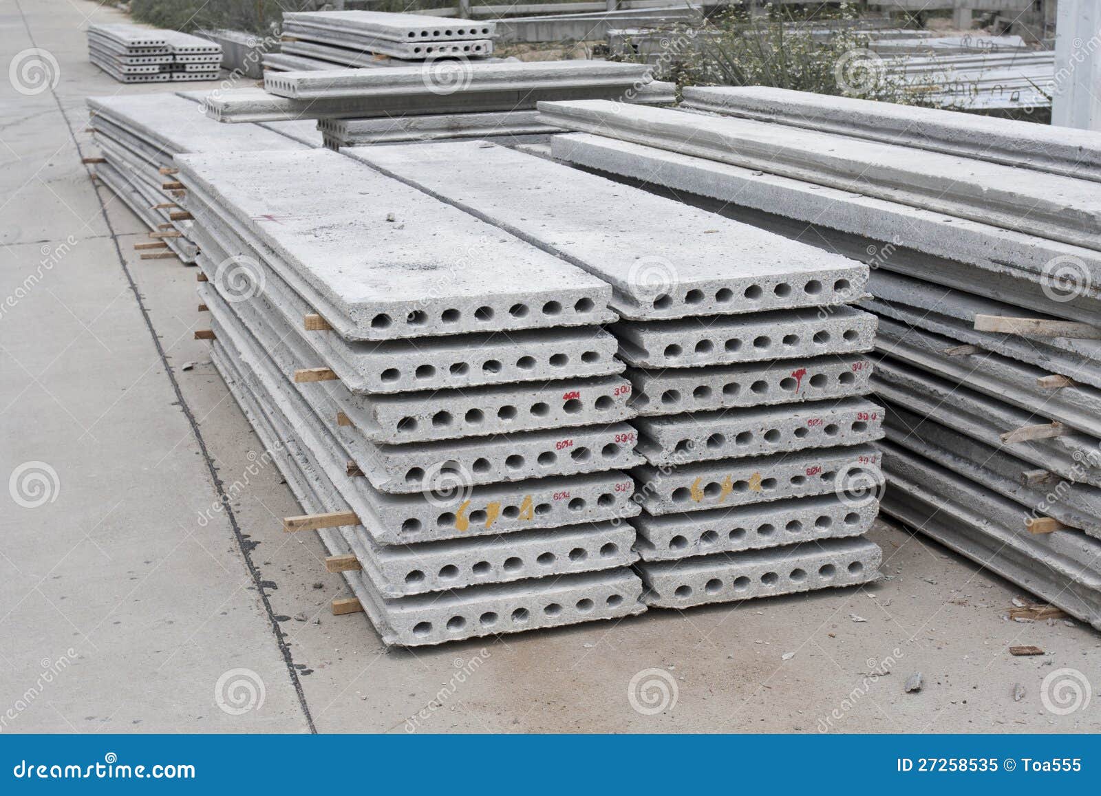 Prefab Slab in Construction Site Stock Image - Image of concrete ...