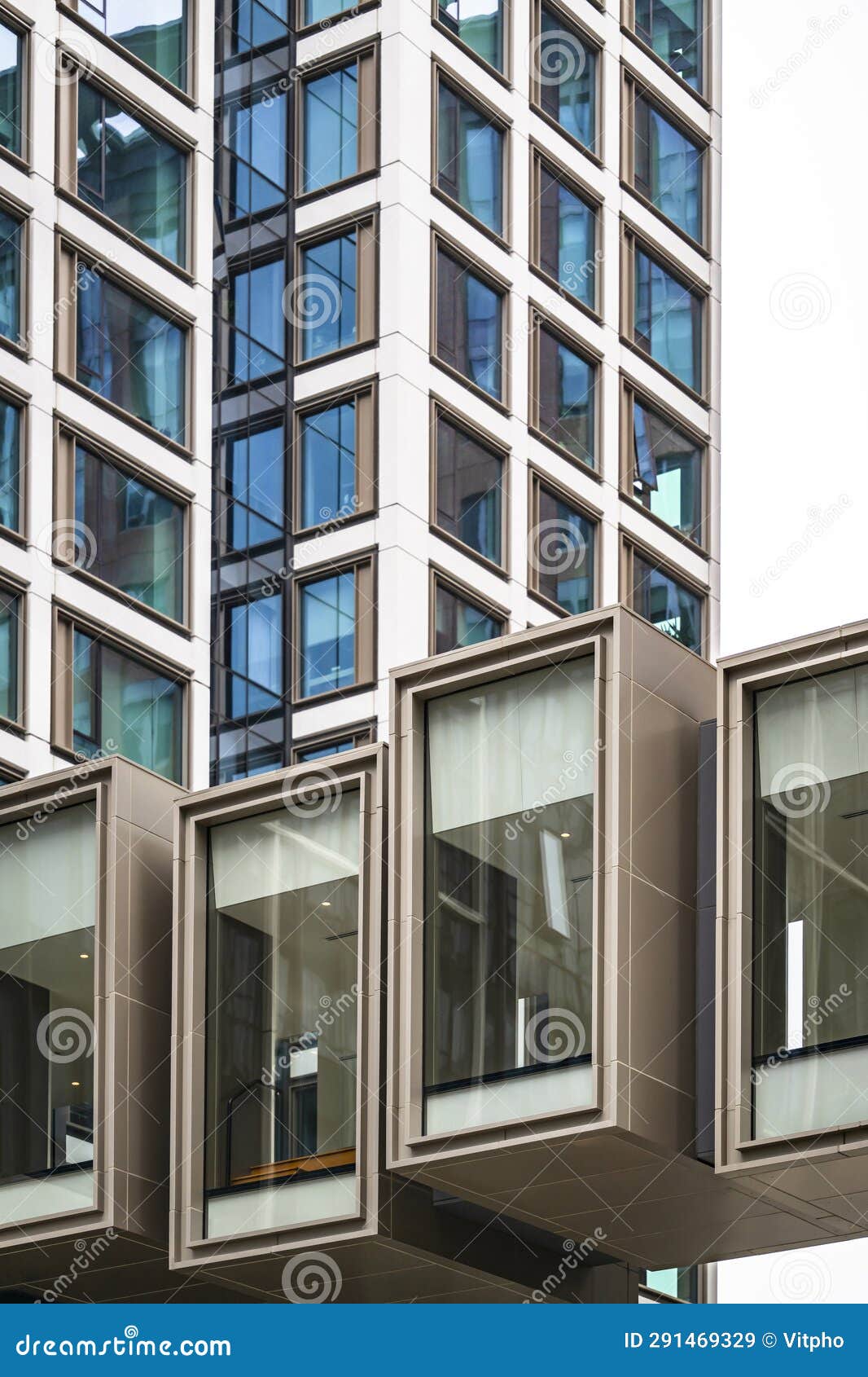 Prefabricated Architecture of a Modern Building with Protruding ...