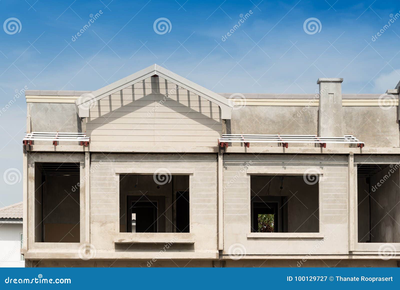 Prefabricated building. stock image. Image of material - 100129727