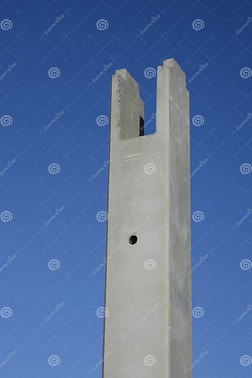 Prefabricated Concrete Pillar Stock Image - Image of mainstay, precast ...