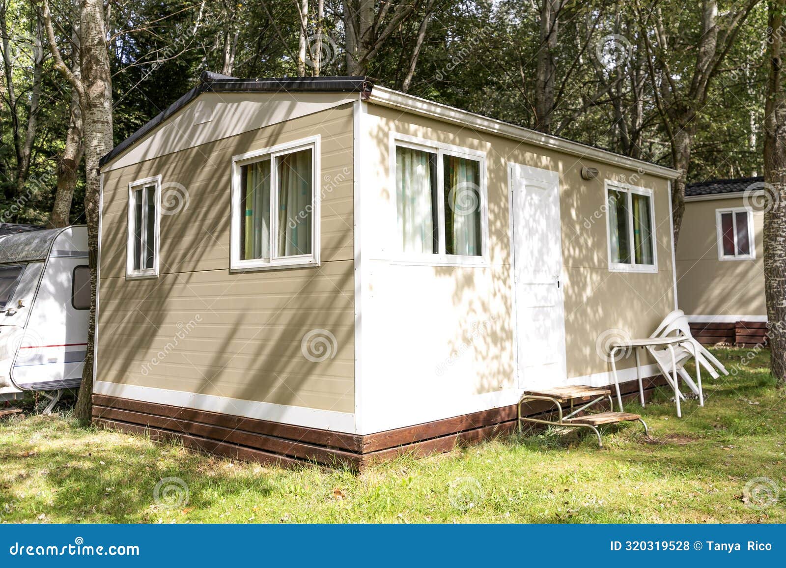 Prefabricated Mobile Modular Container House in Forest Camping ...