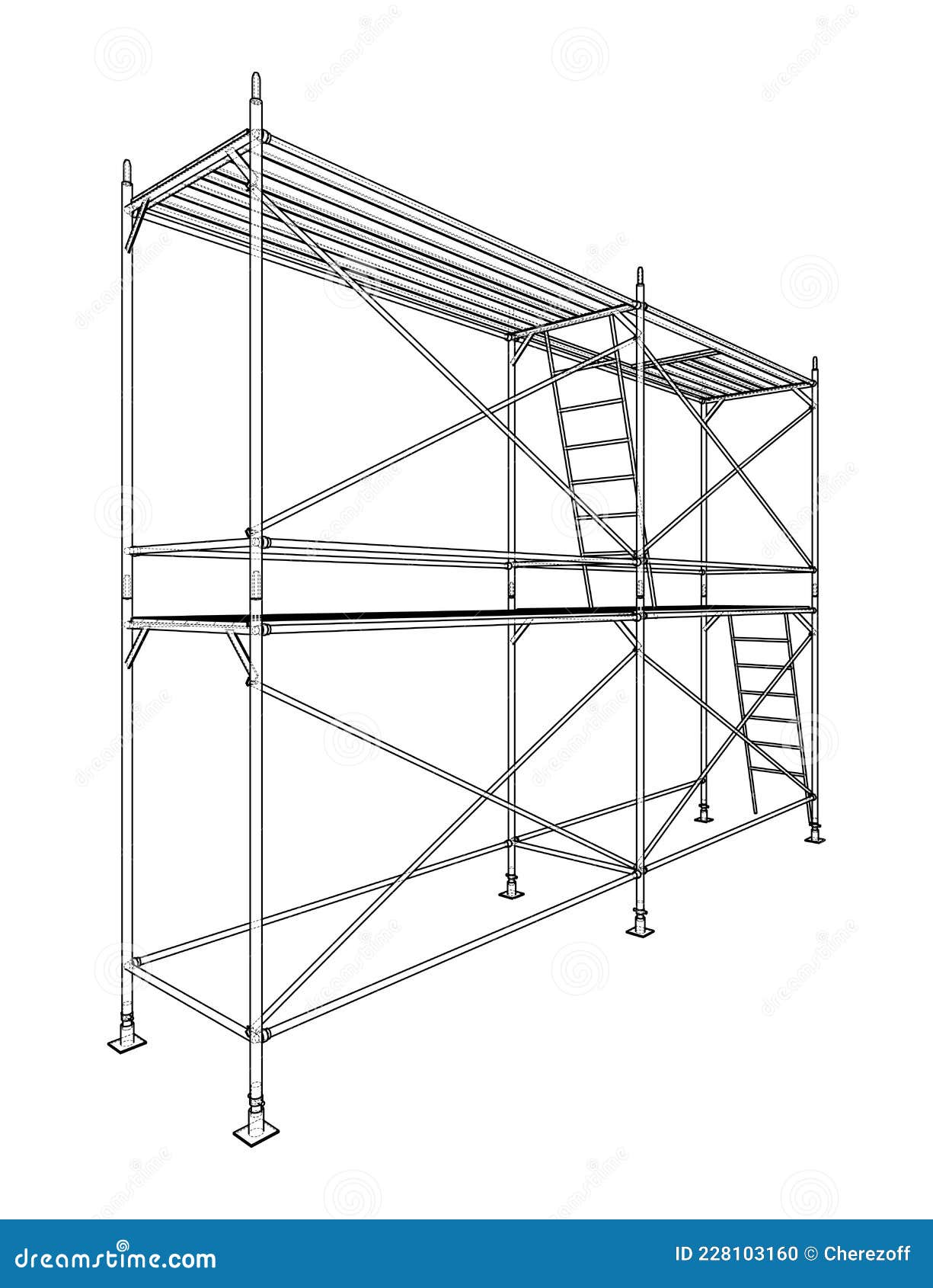 Scaffolding Vector Icon Isolated On Transparent Background, Scaffolding ...