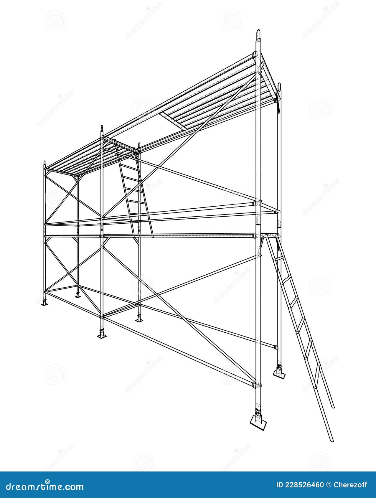 Prefabricated Scaffolding. Vector Stock Vector - Illustration of vector ...