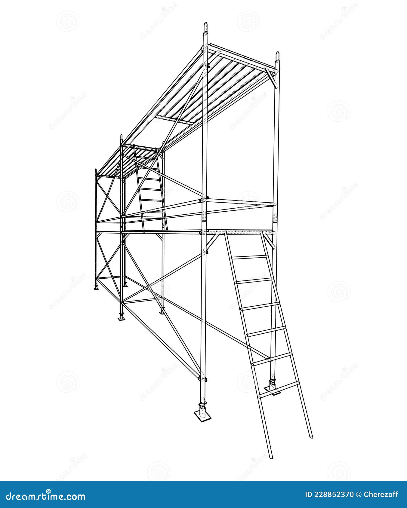 Scaffolding Vector Icon Isolated On Transparent Background, Scaffolding ...