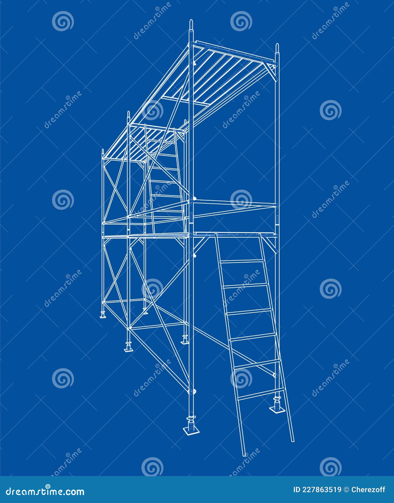 Scaffolding Vector Icon Isolated On Transparent Background, Scaffolding ...