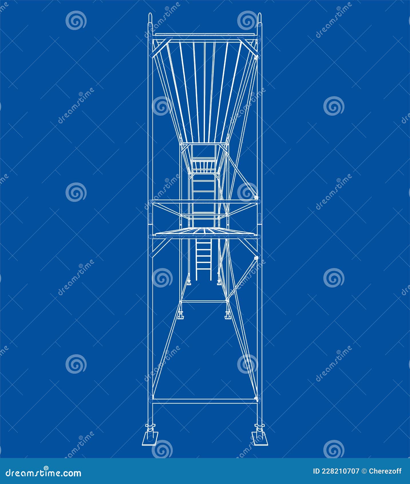 Scaffolding Vector Icon Isolated On Transparent Background, Scaffolding ...