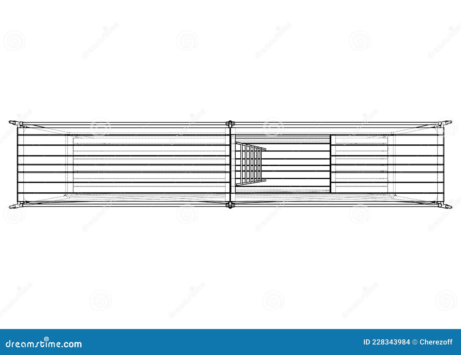 Prefabricated Scaffolding. Vector Stock Vector - Illustration of ...