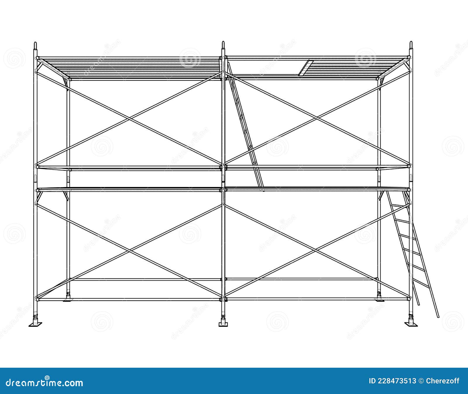 Scaffolding Vector Icon Isolated On Transparent Background, Scaffolding ...