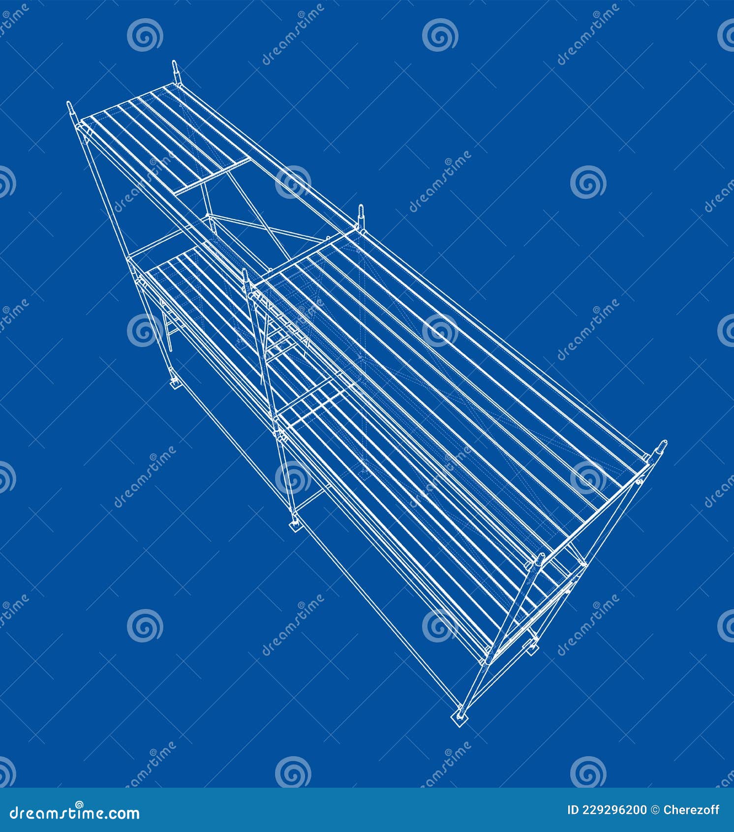 Prefabricated Scaffolding. Vector Stock Vector - Illustration of empty ...