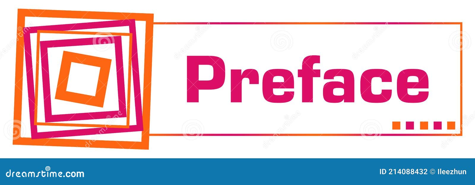 Preface Pink Orange Squares Horizontal Stock Illustration ...