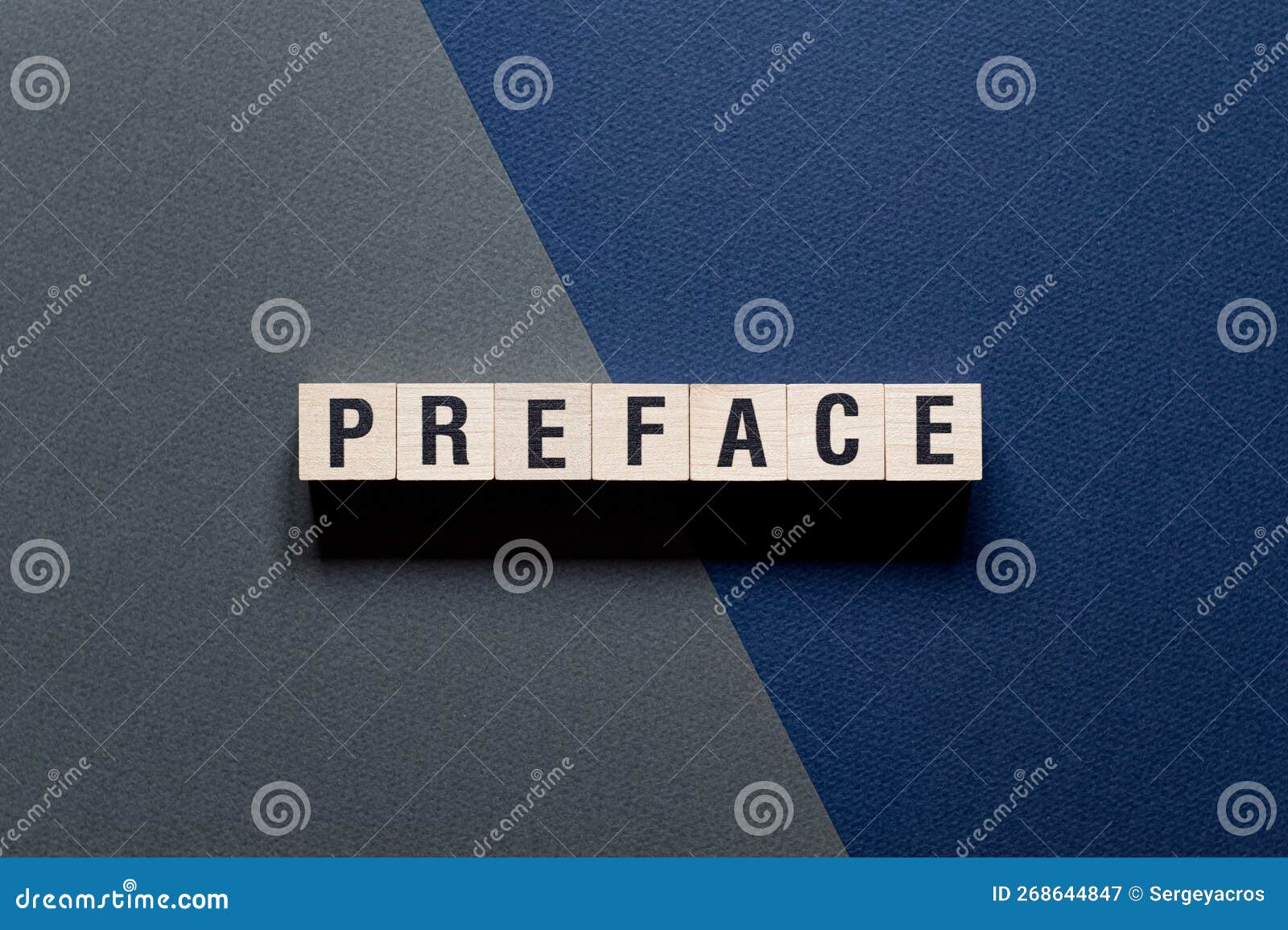 Preface - Word Concept on Cubes Stock Image - Image of school, wooden ...