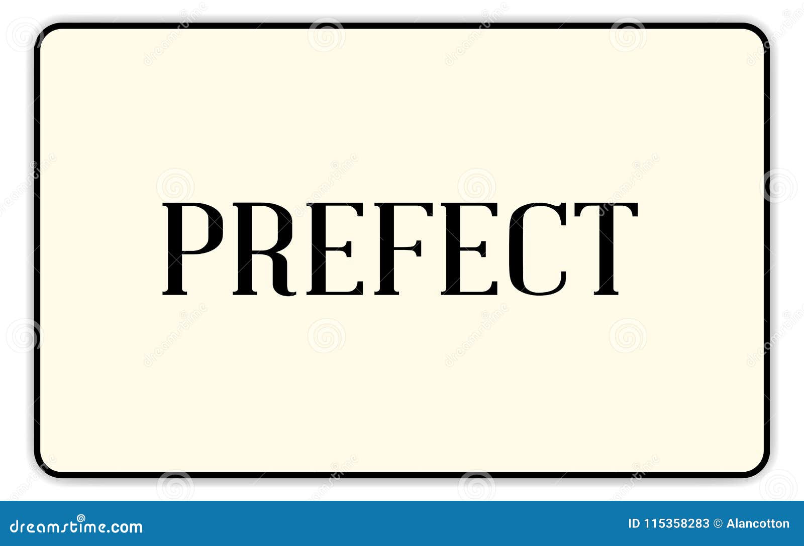 Prefect Isolated Button stock vector. Illustration of manager - 115358283