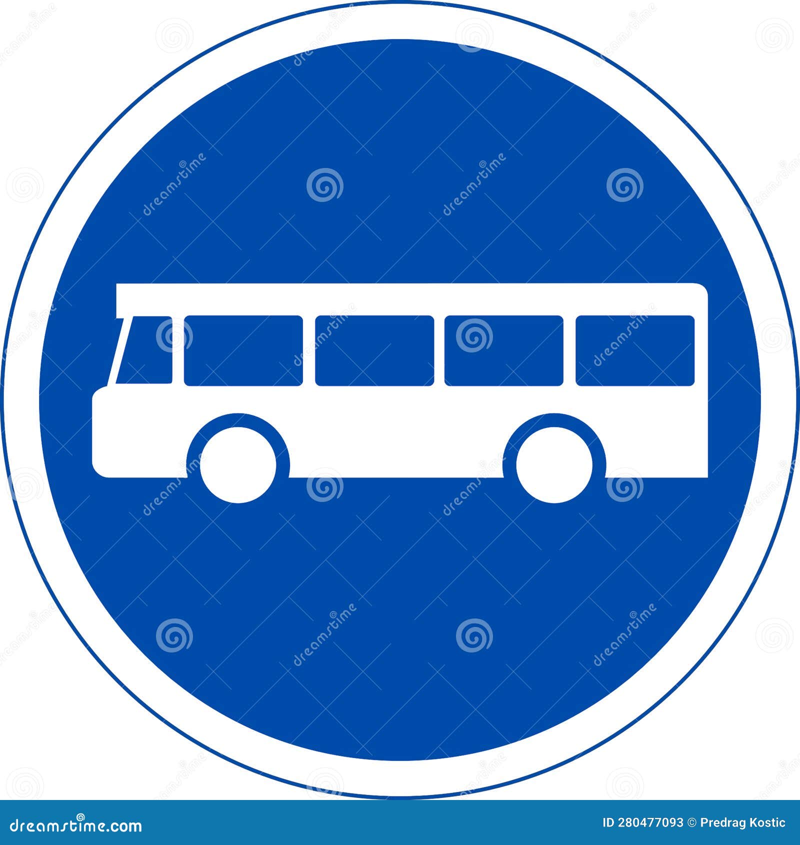 Preference for buses sign stock illustration. Illustration of font ...