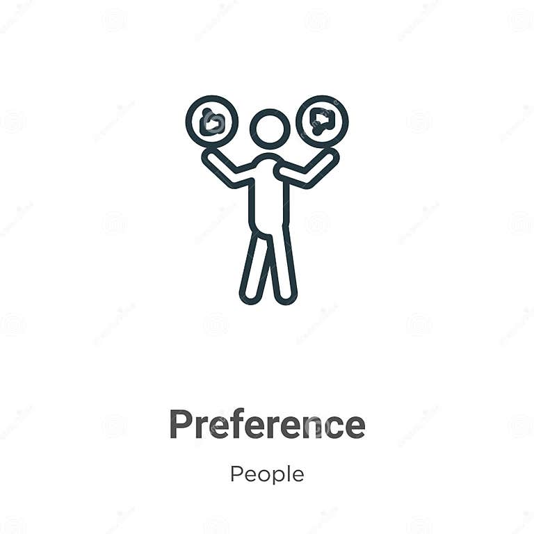 Preference Outline Vector Icon. Thin Line Black Preference Icon, Flat ...