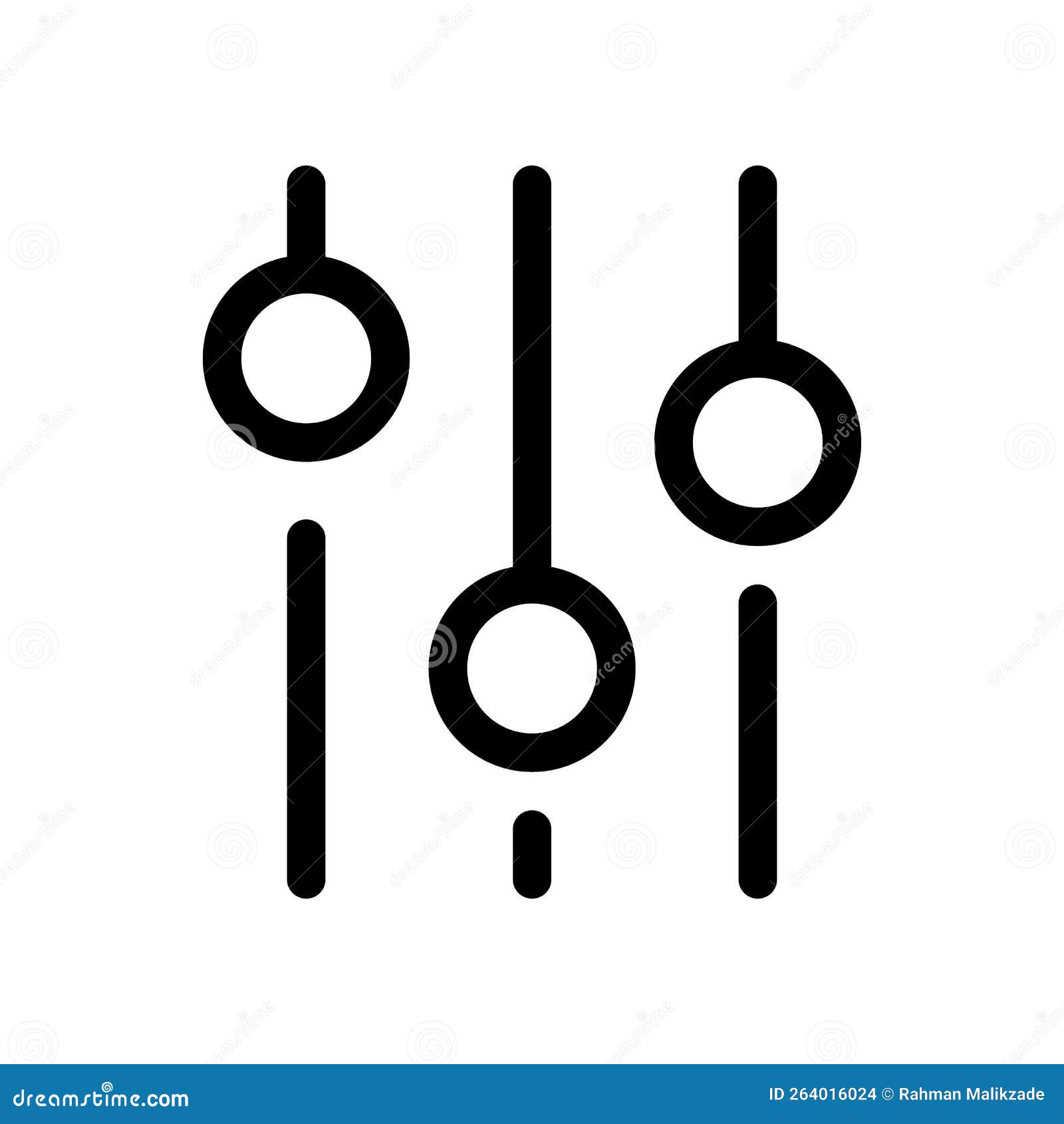 Preference Slider Symbol Icon. Bar Symbol Vector Illustration ...