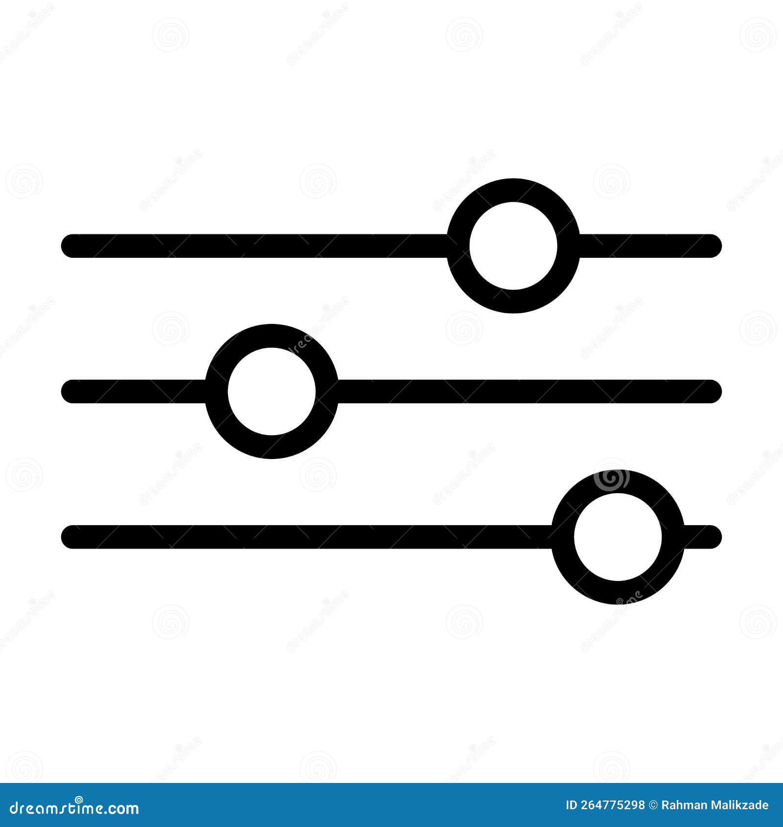 Preference Slider Symbol Icon. Bar Symbol Vector Illustration Stock ...