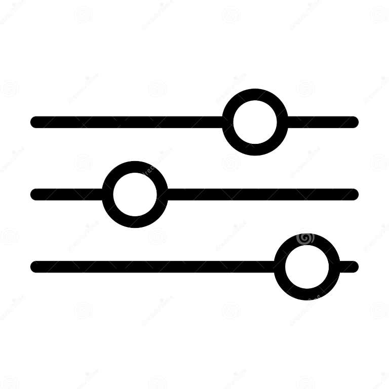 Preference Slider Symbol Icon. Bar Symbol Vector Illustration Stock ...
