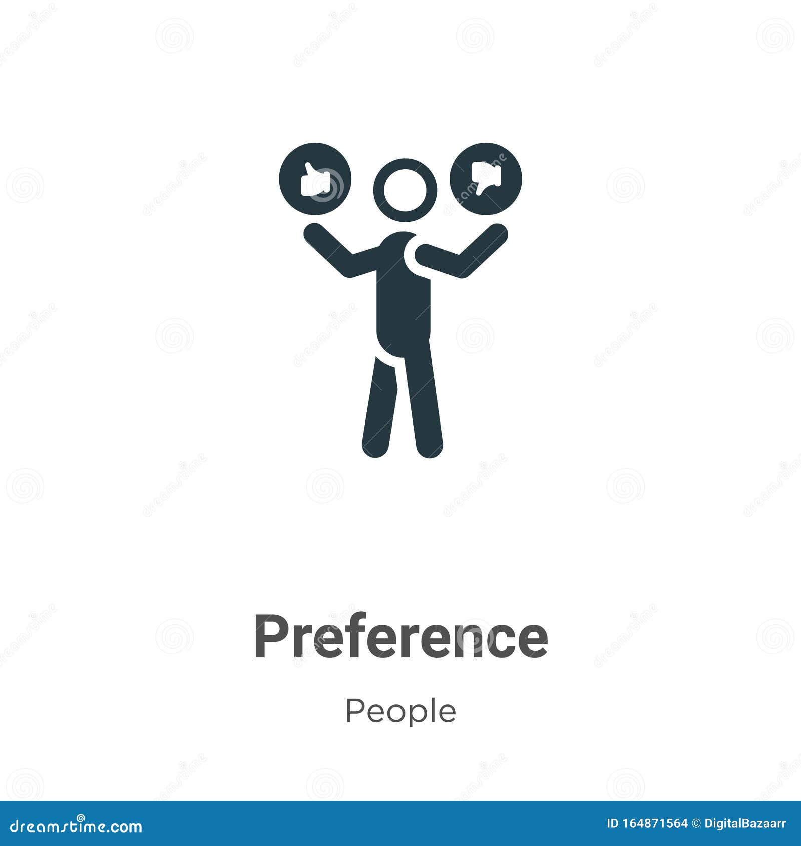 Preference Vector Icon on White Background. Flat Vector Preference Icon ...