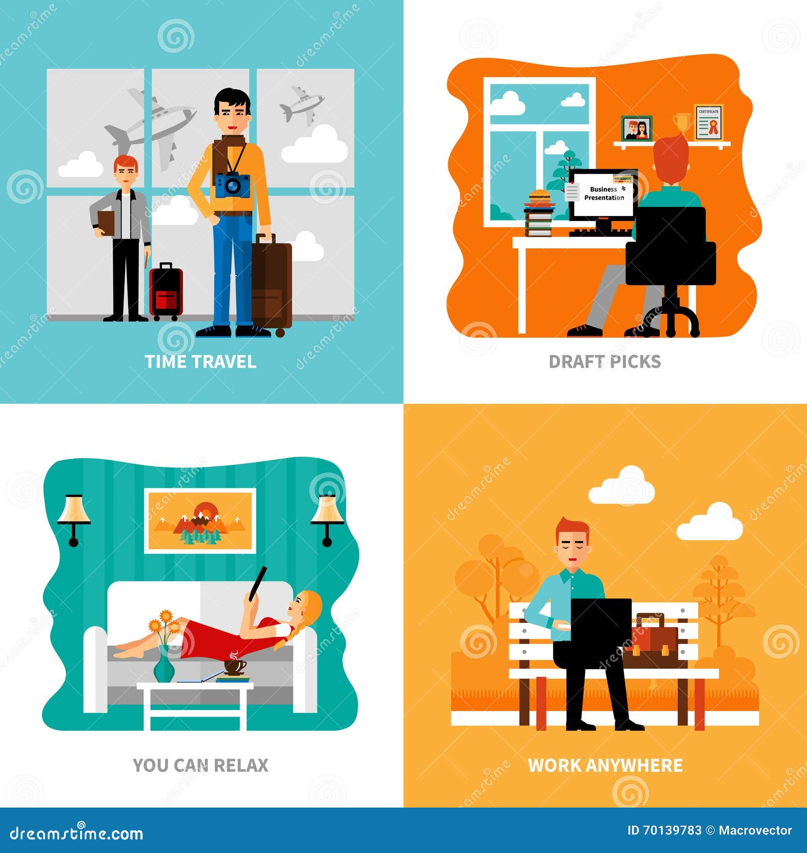 Preferences of Freelance Set Stock Vector - Illustration of freelance ...