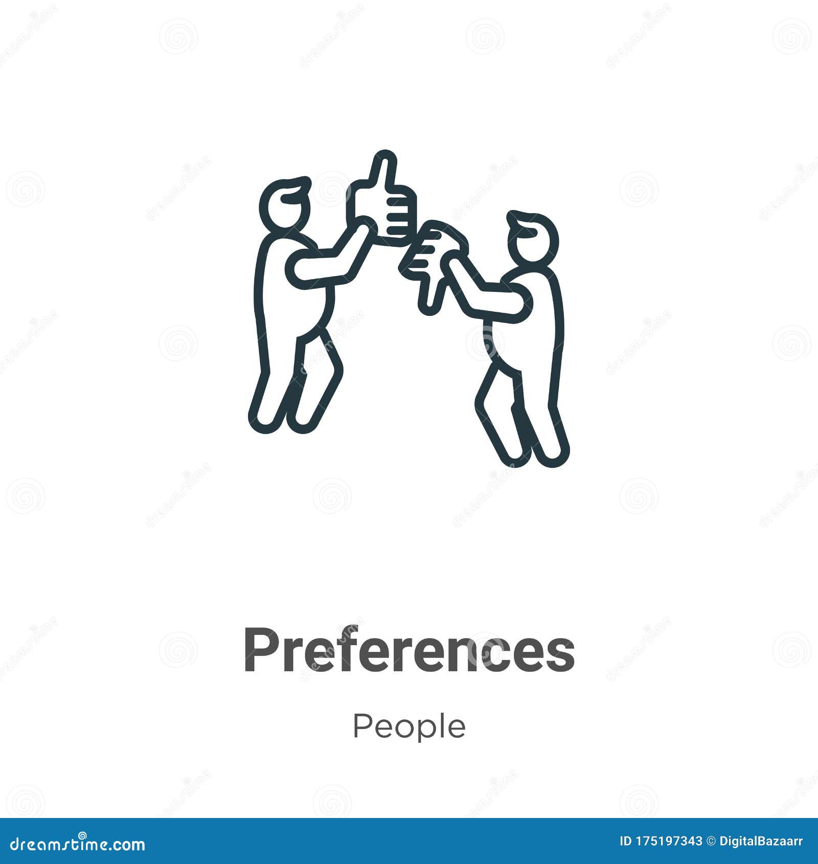 Preferences Outline Vector Icon. Thin Line Black Preferences Icon, Flat ...