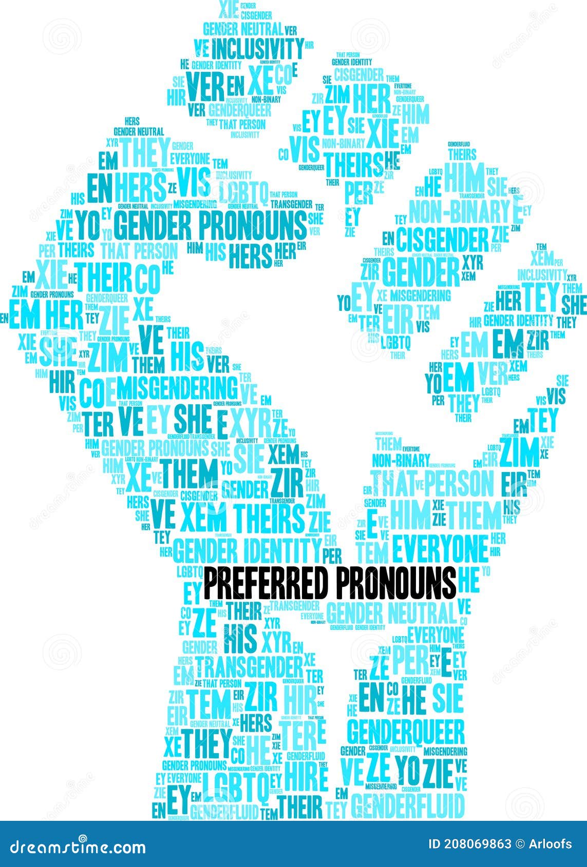 Preferred Pronouns Word Cloud Stock Vector - Illustration of lgbtq ...