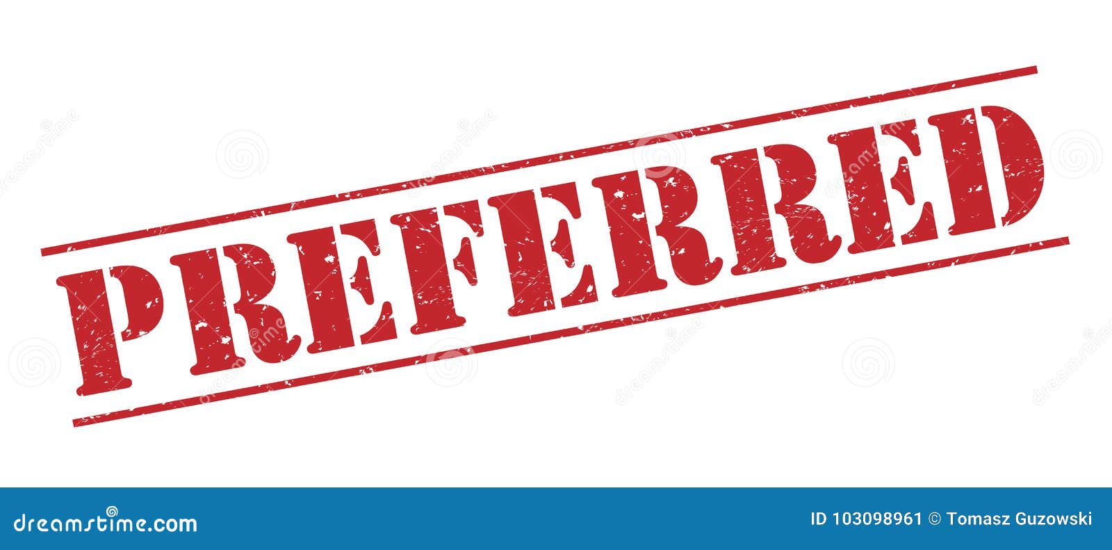 Preferred Red Stamp Stock Image | CartoonDealer.com #103098961