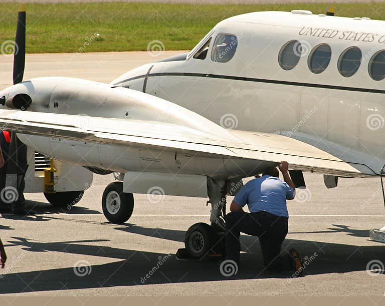 Preflight Check stock photo. Image of tail, airplane, engine - 1324938