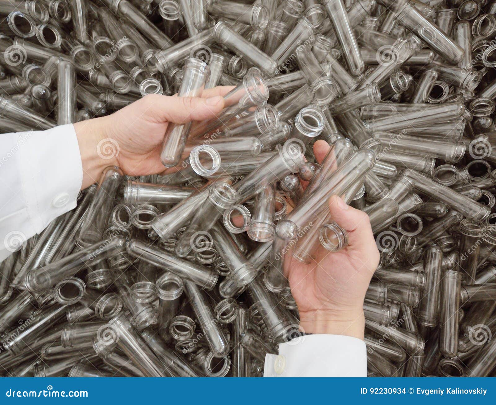 Preform for the Manufacture of PET Plastic Bottles Stock Photo - Image ...