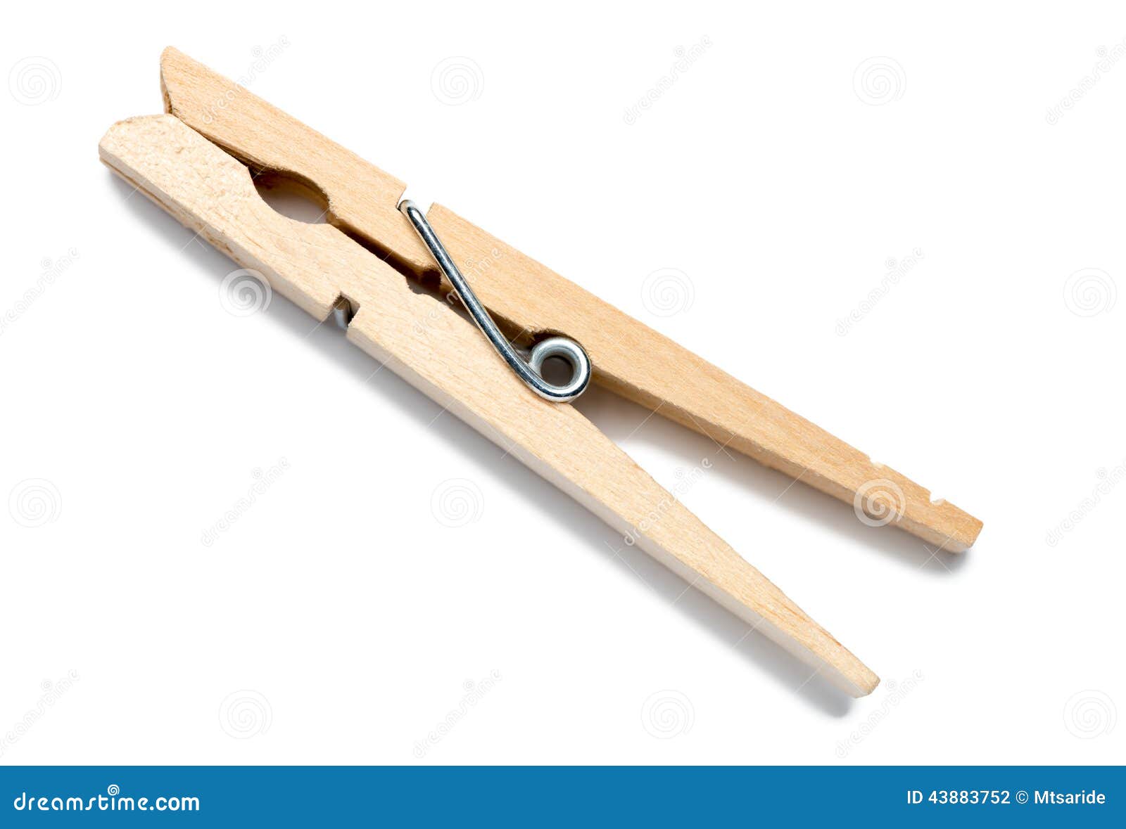 Pregador De Roupa De Madeira No Branco Foto de Stock - Imagem de ...