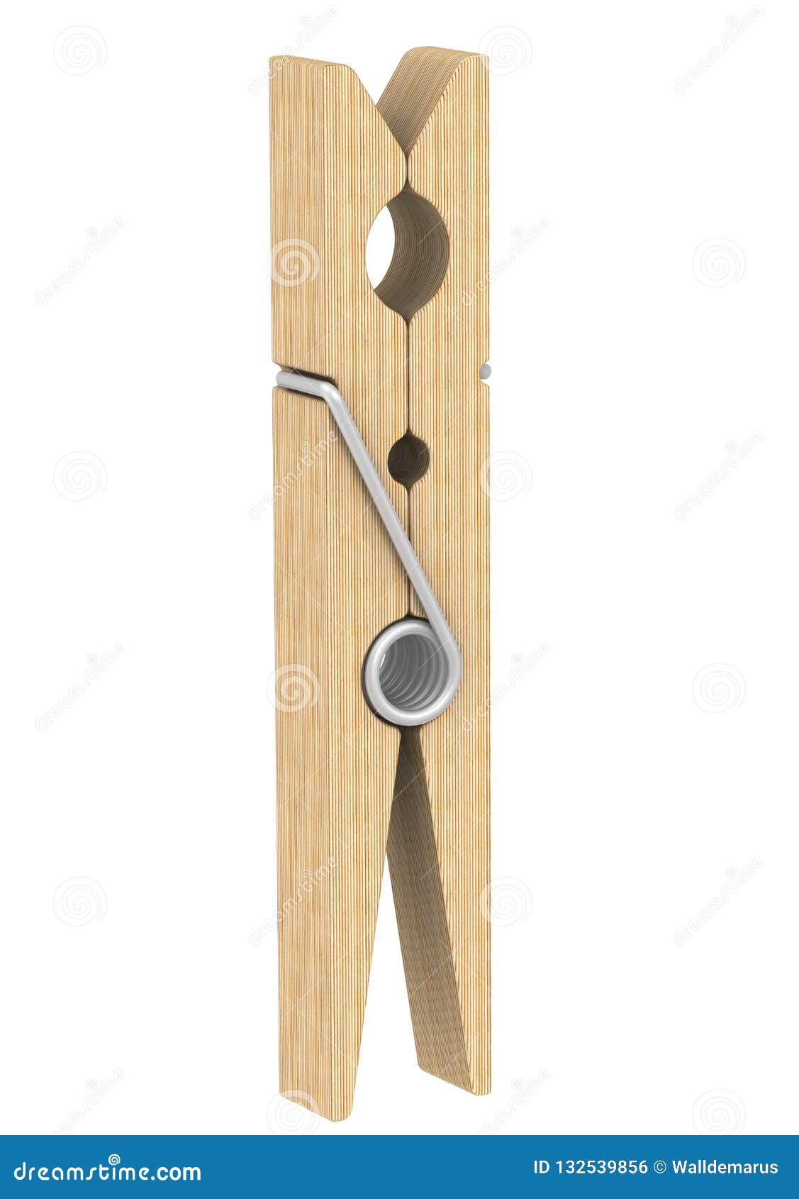 Pregador De Roupa Feito Da Madeira Ilustração Stock - Ilustração de ...