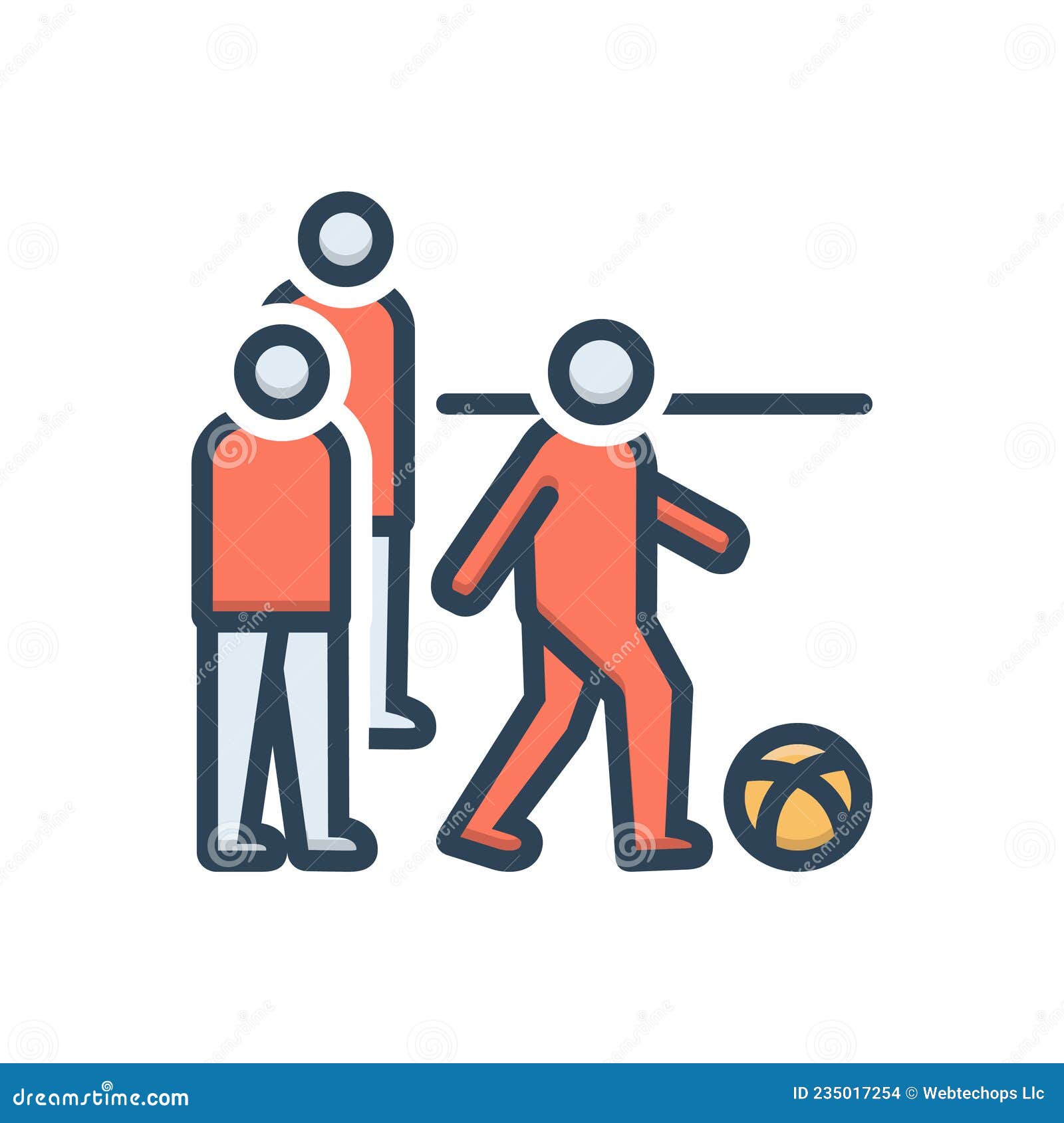 Color Illustration Icon for Pregame, Play and Team Stock Illustration ...