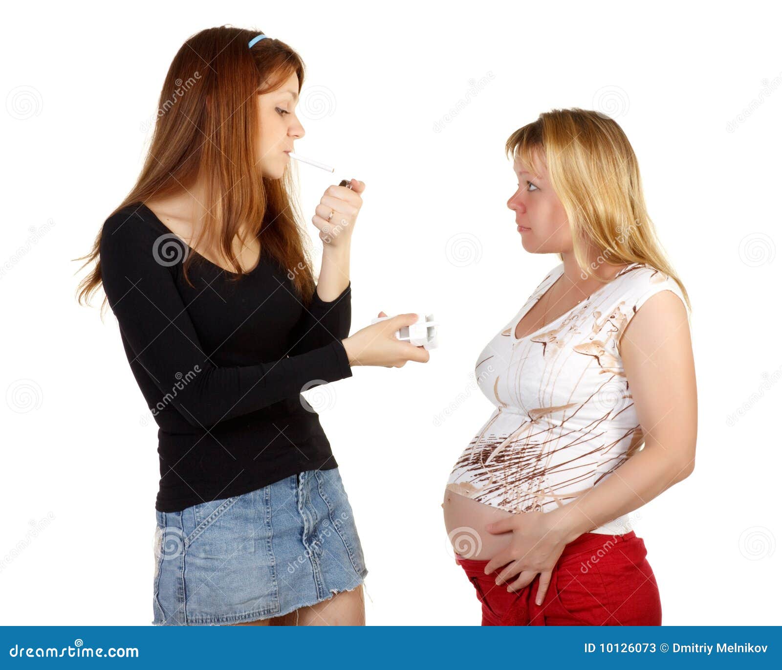 Pregnancy and bad habits stock image. Image of negative - 10126073